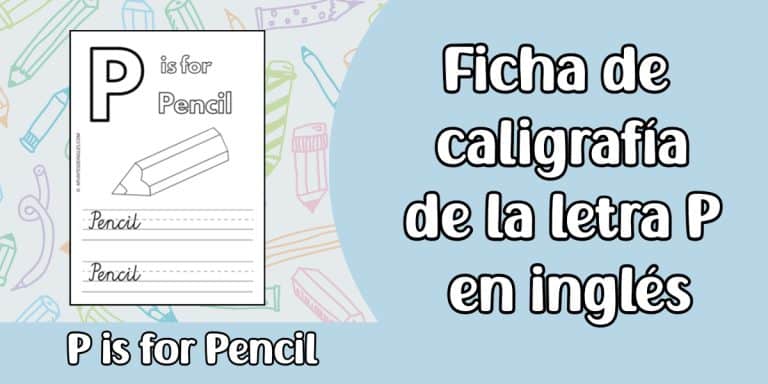 Ficha de caligrafía en inglés de la letra P | Apuntes de inglés