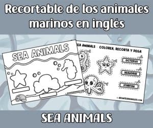 Sopa de letras de los animales marinos en inglés para imprimir ...
