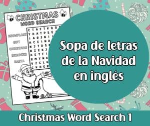 Sopa de letras de la Navidad en inglés para imprimir | Apuntes de inglés